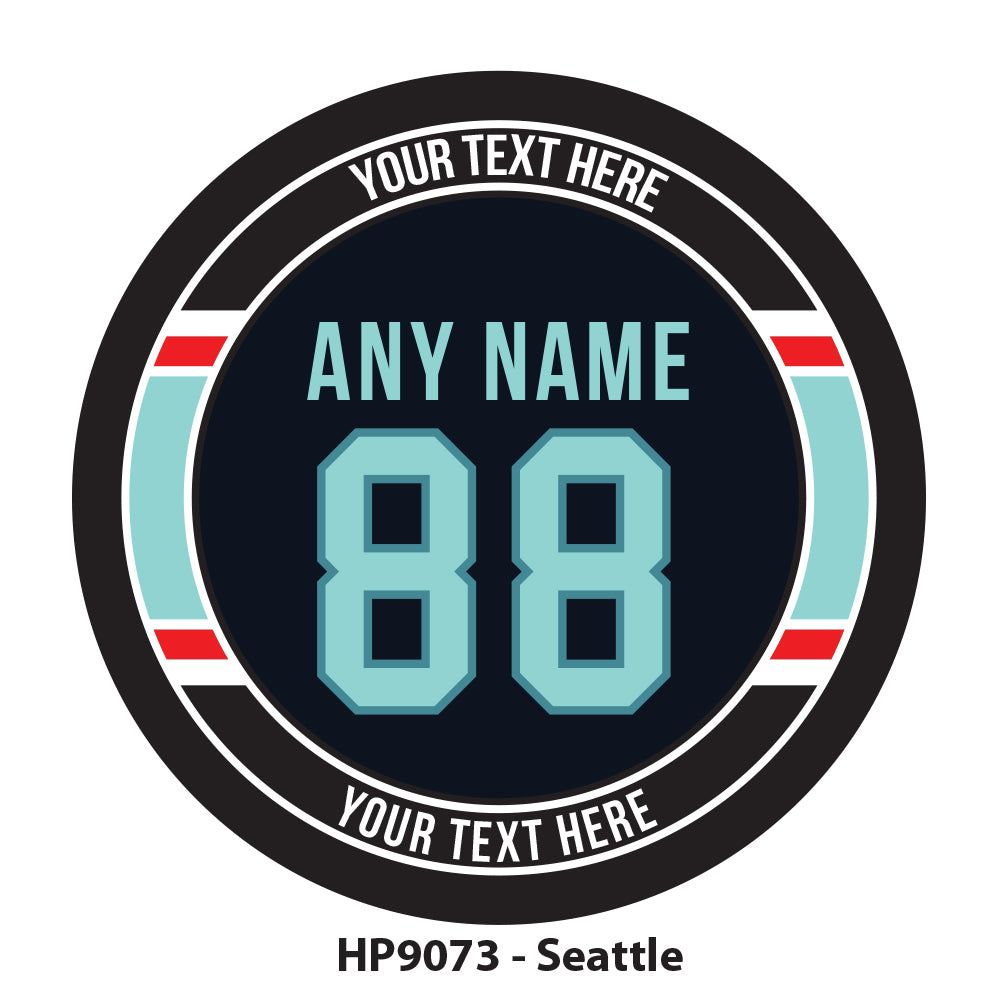 HP9073 - Seattle Hockey Team Colors Puck – hockeypucks.com