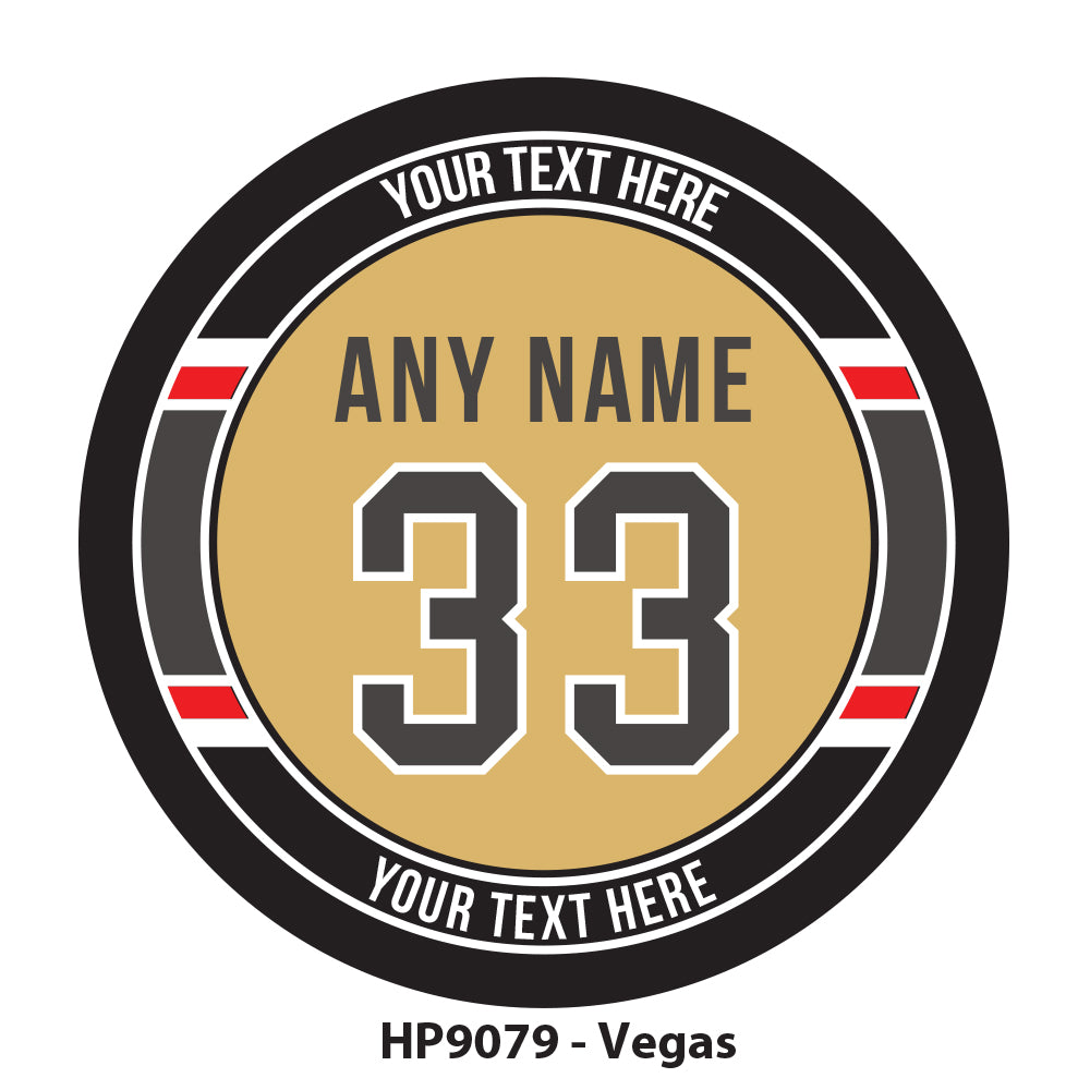 HP9079 - Las Vegas Hockey Team Colors Puck – hockeypucks.com